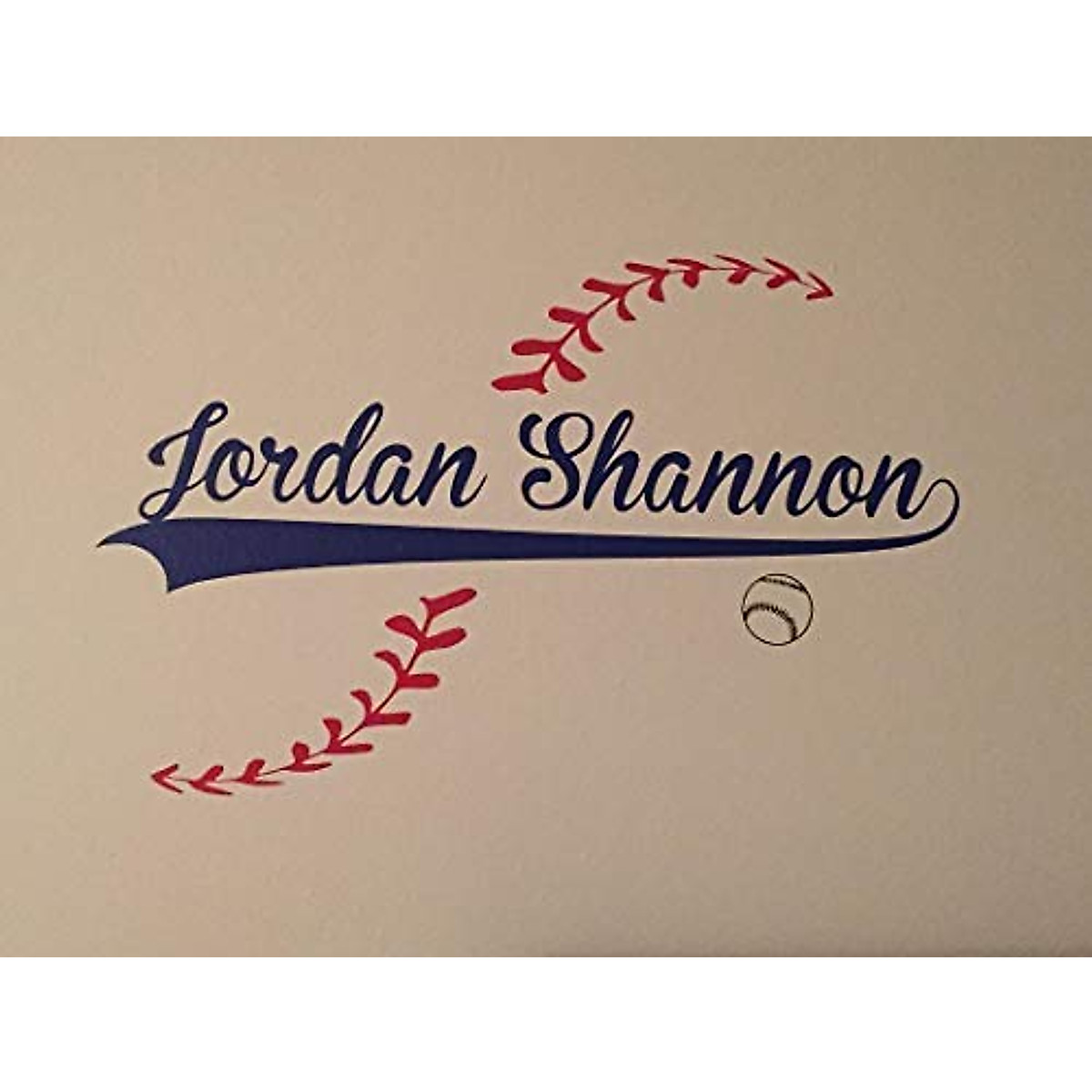 Custom Name Added to Baseball Vinyl Wall Decal Baseball Theme Personalized Removable Sticker Perfect for Above Bed Sports Room