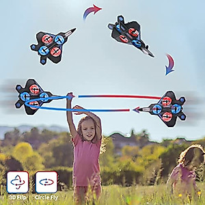 F.U.Fitrota Stunt Remote Control Plane Drone for Kids, Hobby RTF RC Airplanes Toys for Boys, F22 Raptor Fighter RC Jet Plane Toy