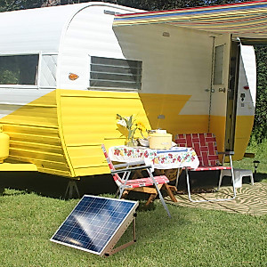 LBG Products 28" Solar Panel Mounting Rack Bracket with Foldable Tilt Legs,Roof, RV,Motorhome and Any Flat Surface Off Grid (28 inch Length)