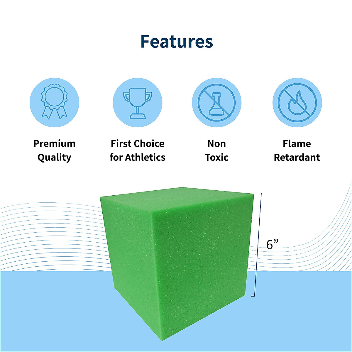 Envirolite 6" Bulk Foam Cubes Full Pallet of Premium Quality Foam Cubes for Foam Pits | for BMX Pits, Trampoline Parks, Ninja Gyms, Gymnastics & Skatepark Foam Pits | 960 Foam Cubes, Lime Green