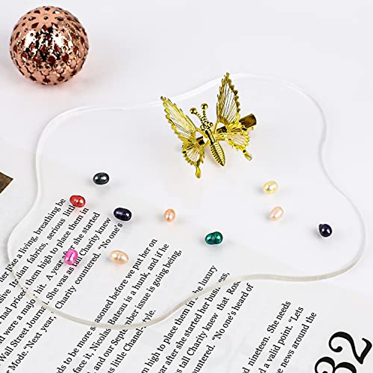 Acrylic Coaster, Transparent Coaster for Desk, Acrylic Desk Coaster, Transparent Irregular Coast, Clear Desk Coasters, Drink Cup Coasters Table Ornaments for Kitchen, Bar, Dining Table