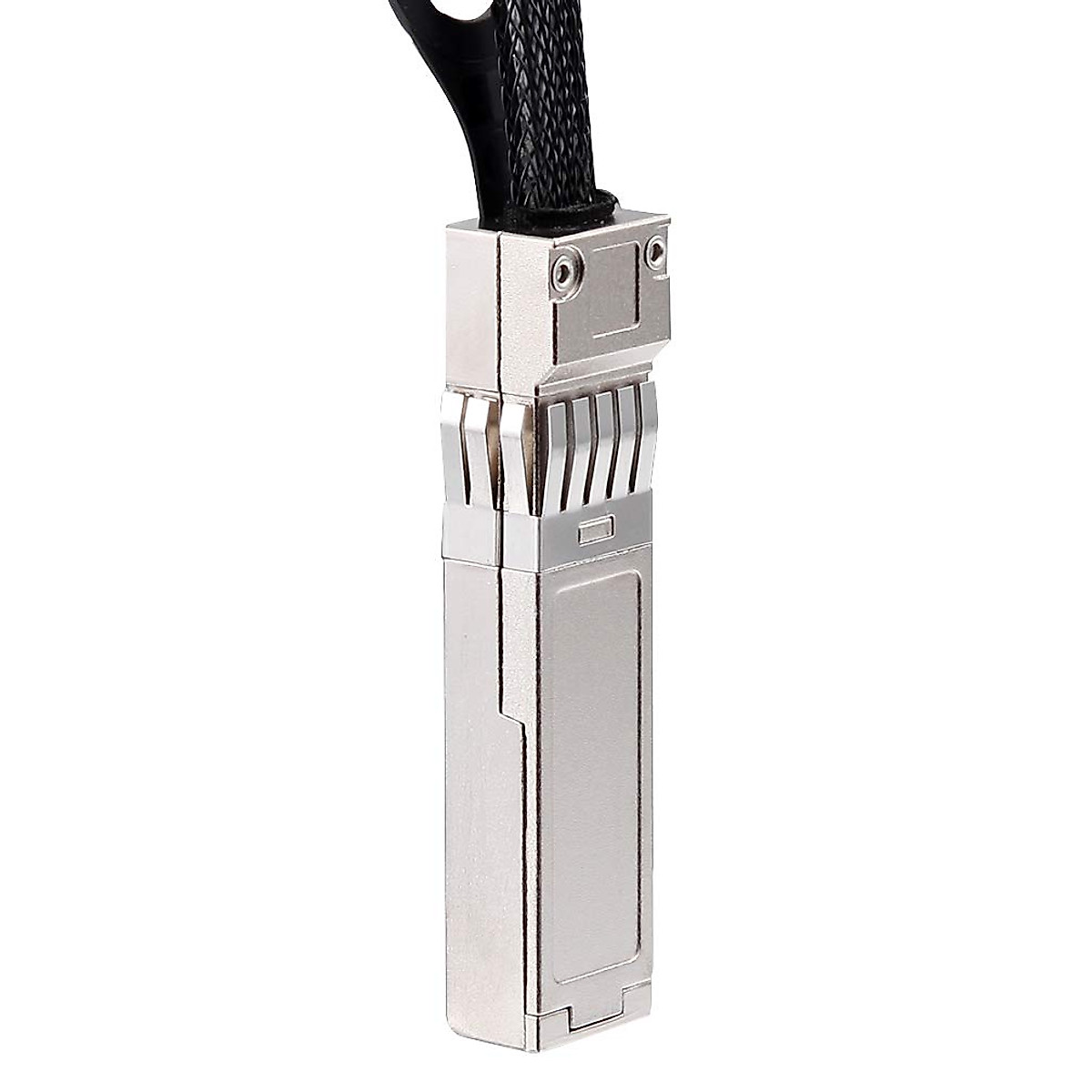 10Gtek 10G SFP+ to SFP+ Extender Cage with EEPROM on Cage Side, 3M Flat Cable in Nylon Jacket, 30AWG, 55cm