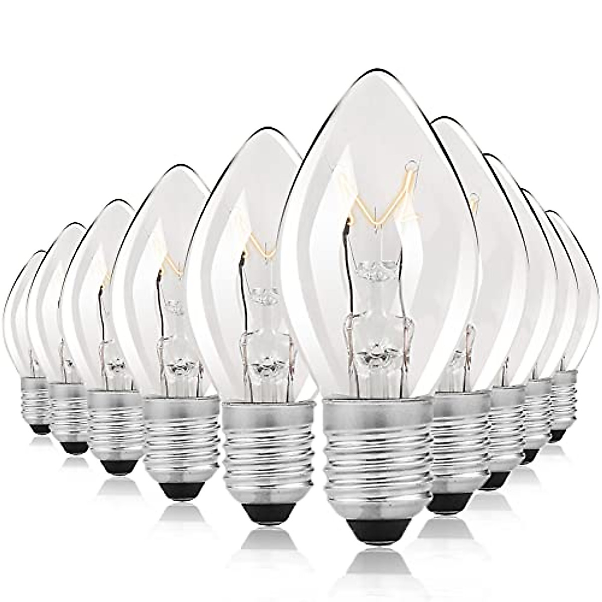 Micnaron Flea Trap Replacement Light Bulbs Warm White- Pack of 10 (E12 7W)