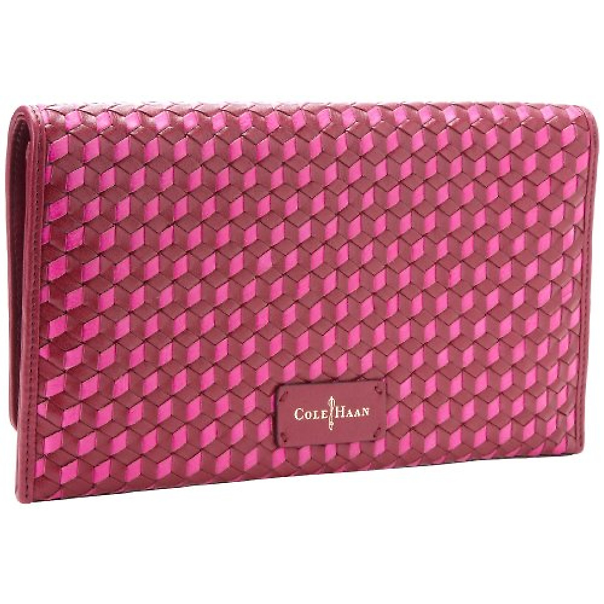 Cole Haan Women's Parker Weave Envelope Clutch, Winery/Orchid, ONE Size