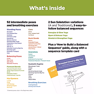 WorkoutLabs Yoga Cards II – Intermediate: Professional Visual Study, Class Sequencing & Practice Guide Vol.2 · Plastic Yoga Flash Cards/Yoga Deck with Sanskrit