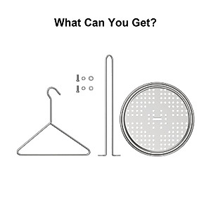 Turkey Chicken Poultry Deep Frying Rack and Handle lifter Hook-Turkey Frying Stand Kits for Deep Fry Pot Grill,Turkey Fryer Grill Stainless Steel Accessories with Drip Pan