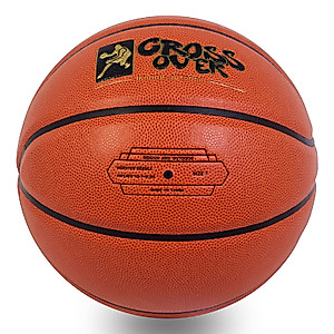 IOTBATE Cross Over Basketball Standard Size 7 Basketball High Density Pu Leather Game Basketball Indoor and Outdoor Basketball Without Air Pump (Deflated)