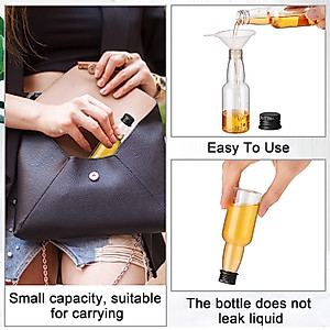 120 Pcs Mini Liquor Bottles, Plastic Spirit Bottle, 2 oz Mini Empty Plastic Alcohol Shot Bottles with Funnels, Airtight Shot Bottles Miniature Bottles for Party Favors, Weddings (Silver, Gold, Black)