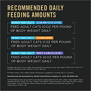 Purina Pro Plan Urinary Cat Food Wet Variety Pack Urinary Tract Health Ocean Whitefish, Chicken, Turkey and Giblets - (Pack of 24) 3 oz. Cans