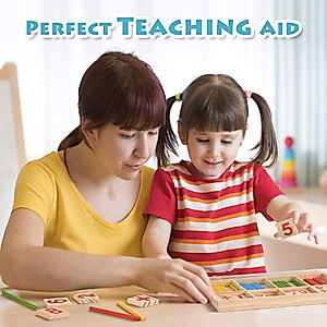 Montessori Math & Montessori Reading for Toddlers, Counting System, Tools Learning Teacher Gifts Kindergarten Stem Activities Classroom Toys Small Preschoolers