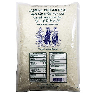 5 Pounds Three Ladies Brand Jasmine Broken Rice (One Bag)