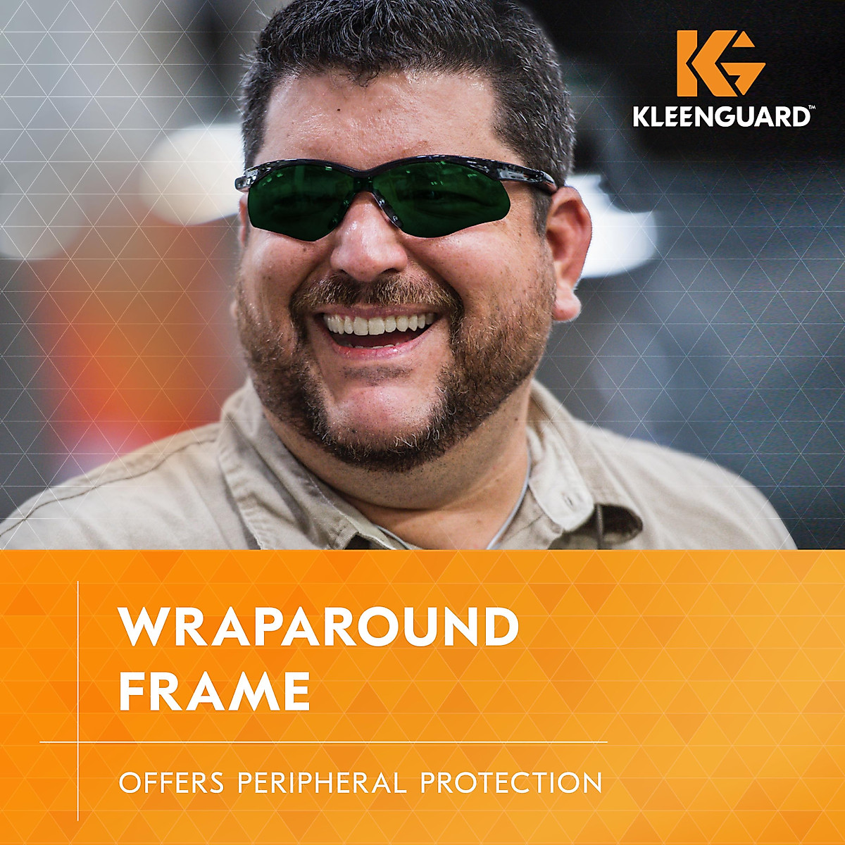 KleenGuard V30 Nemesis Safety Glasses (25671), IRUV Shade 5.0 Lenses with Black Frame, 12 Pairs / Case