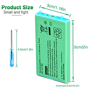 Xahpower Gameboy Advance SP Games Accessories Kit, 1 Pack Charger and 1 Pack Battery Pack for Game Boy Advance SP Systems(GBA SP)