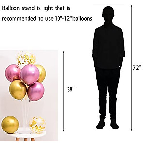 10 Sets of Balloon Stand Kits 28'' balloon base, Reusable Balloon Column Stand kit for Table, Tie Tool, Flower Clips, for Birthday Wedding Party Decorations (10 set)