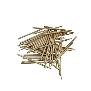 KingSeal Renewable Bamboo Heavy Duty Skewers, Sticks, 4.5 Inches x 3.8 mm Diameter, Retail Pack - 2 Bags of 100 Skewers (200 Count)