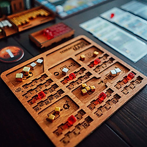 SMONEX Assembled Wooden Organizer Suitable for Board Game Terraforming Mars - Organizer with Player Boards for Storage Full Terraforming Mars Expansions