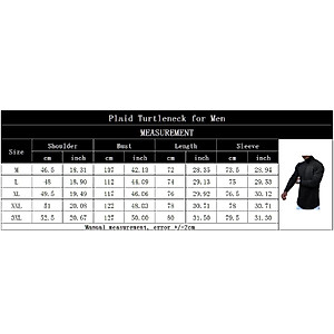 Mens Fashion T-Shirts Turtleneck Underwear Plaid Houndstooth Thermal Long Sleeve Undershirts Slim Fit Shirts White