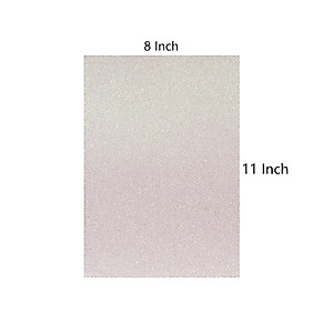YZH Crafts Glitter Cardstock Paper, No-Shed Shimmer Glitter Papers, Cut Craft and DIY Projects Card stock, Sparkly Paper for Card Making, 8.27 x 11.69 Inch, A4 Size, 10 Sheets (White)