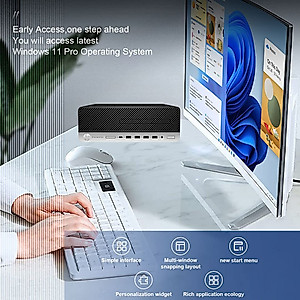 HP Desktop PC ProDesk 600 G4 Windows 11 SFF Computer,i5 Small Form Factor Business Desk Top 32GB Ram 512GB NVMe M.2 SSD + 1TB HDD,WiFi,BT,HDMI,DP,DVD,USB-C,Altec Wireless K&M + TJJ Mouse PAD(Renewed)