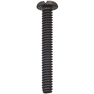 Small Parts Steel Pan Head Machine Screw, Black Oxide Finish, Meets ASME B18.6.3, Slotted Drive, #4-40 Thread Size, 7/8" Length, Fully Threaded, Imported (Pack of 100)