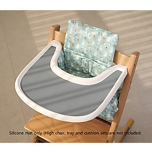 Gembebe Silicone Tray placemat Compatible with Stokke Tripp Trapp High Chair Tray (Dusty Blue)