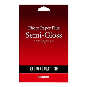 Canon Photo Paper Plus Semi-Gloss 5" x 7" (20 Sheets) (SG-201 5X7)