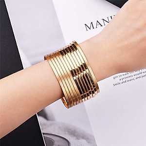 Nicole Miller New York Multi-bangle Set of 12 Plain Matte Glossy Bangle Bracelets (Gold)