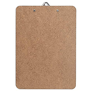 Letter Size Clipboard with Butterfly Clip (Pack of 10) - 9'' x 12.5'' Large Wood Clipboards for Classroom, Clipboards for Kids | Hardboard for Office, College, Teacher & Back to School Supplies