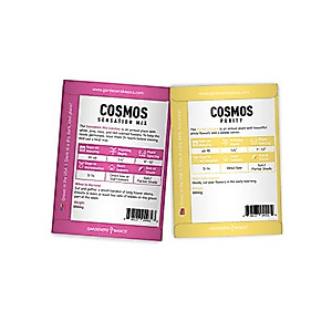Cosmos Seeds for Planting Outdoors Flower Seeds (4 Variety Pack) Cosmos Candystripe, Sensation Mix, Dazzler, Purity Pink and White Varieties for Bees, Pollinators Wildflower Seed by Gardeners Basics