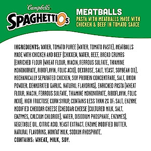 SpaghettiOs Canned Pasta with Meatballs, 15.6 oz Can