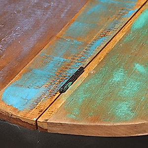 QJBSAVVA Coffee Table 20.9"x16.9" Solid Reclaimed Wood,Center Table Low Table Folding Table Entrance Table Suitable for Meeting Rooms, Reception Rooms, Offices