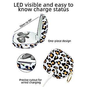 Beats Fit Pro Case Cover with Wristlet Keychain, Cute Luminous YOPICKERN Silicone Earbuds Case with Wrist Key Lanyard for Beats Fit Pro 2021/2022, Gift for Women, Leopard