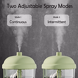 450ml Portable Humidifier, Mini Cool Mist Humidifier with Koala-Theme, USB Personal Humidifier Auto Shut-Off, Ultra-Quiet (Green)