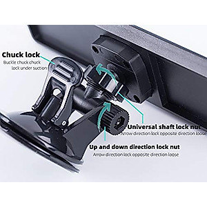 CHUANGLIN Frameless anti-glare rearview mirror, universal car interior rearview mirror, anti-glare adhesive suction cup blue mirror car endoscope (9.4 "X2.55")