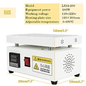 Hanchen Cellophane Wrapping Machine Manual Cellophane Overwrapping Machine Desktop Heating Sealing Machine for BOPP Cigarette Perfume Cosmetics Poker Box PVC Heat Sealer Film (LS12-200)