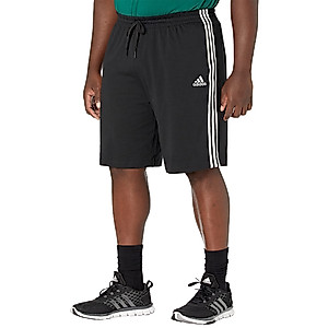 adidas mens Essentials Shorts Black/White Large/Tall