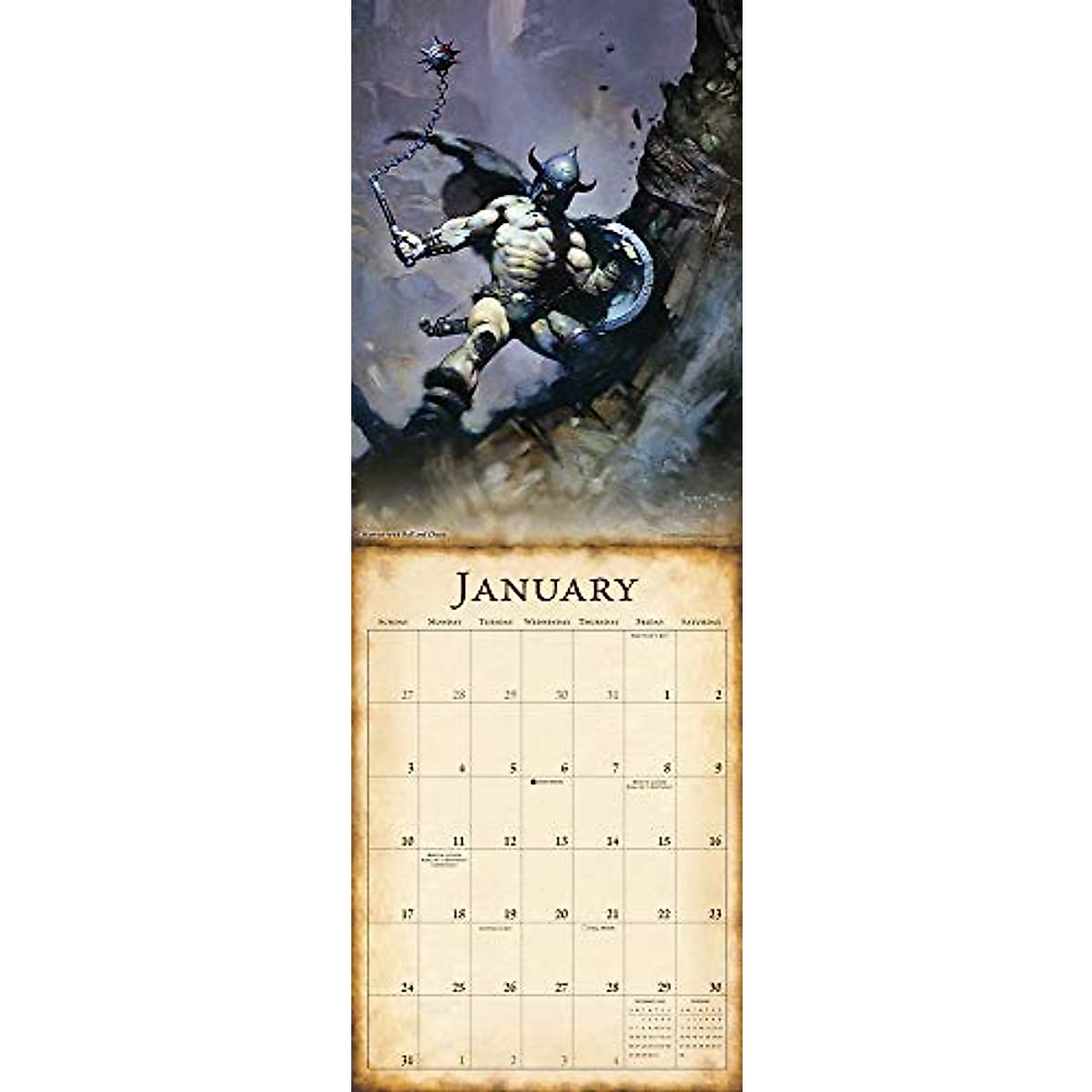 2021 The Fantasy Art of Frazetta 16-Month Wall Calendar