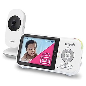 VTech VM819 Video Baby Monitor with 19 Hour Battery Life, 1000ft Long Range, 2.8” Display, Auto Night Vision, 2Way Audio Talk, Temperature Sensor and Lullabies
