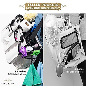 Fine Kiwa Cleaning Caddy Bag, Cleaning Supplies Organizer with Handle, Storage Caddy for Cleaning Products, Cleaning Supplies Caddy, Large Cleaning Tote Caddy - Also Good for Car & Grilling Supplies