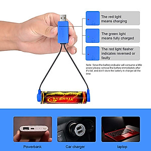 TrustFire UC10 Universal USB Battery Charger Batteries Magnetic Charger for Rechargeable Lithium-ion Batteries 32650 14500 16340 26650 18650