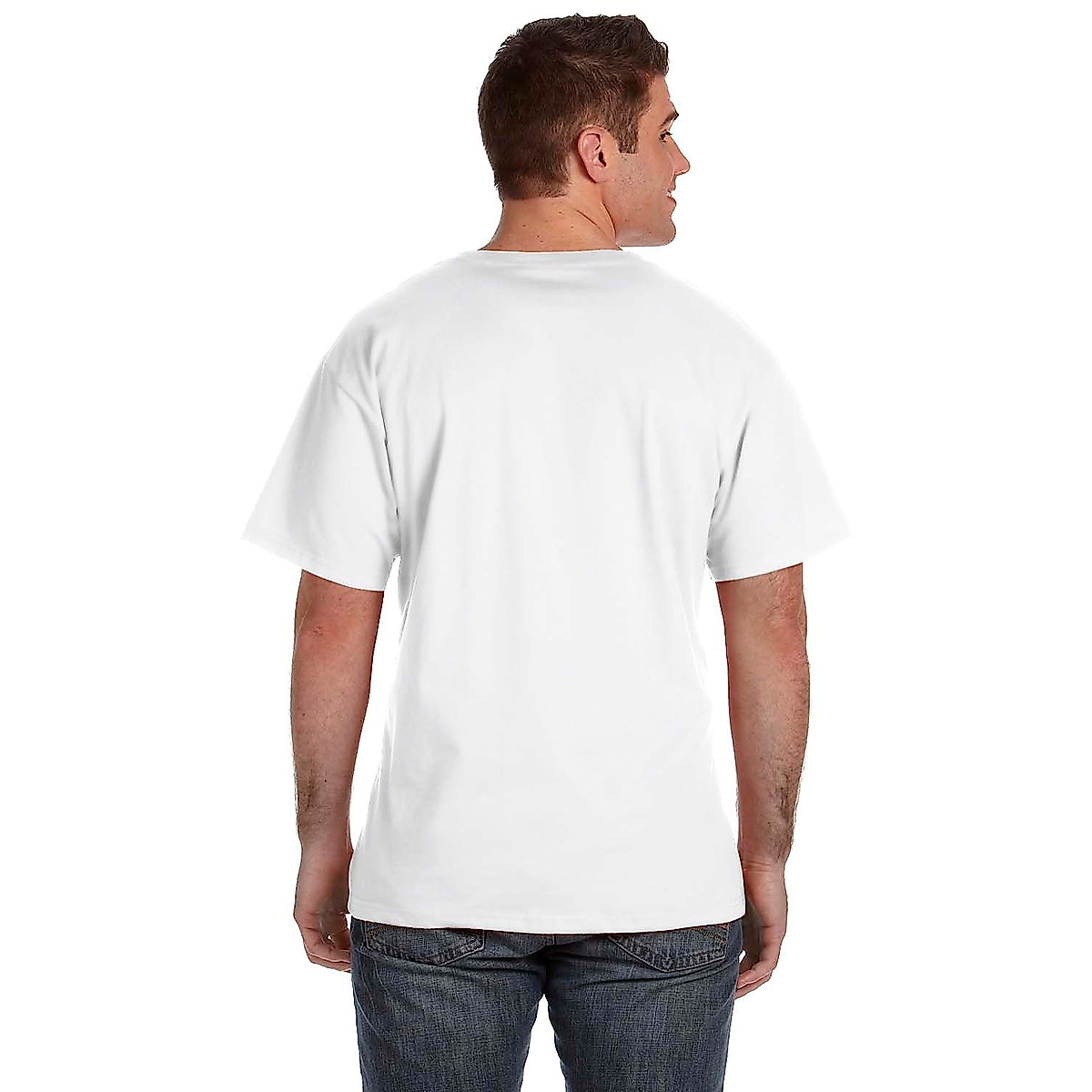 Fruit of the Loom Men's Extended Sizes V-Neck T-Shirt, Black/Gray, XX-Large(Pack of 4)