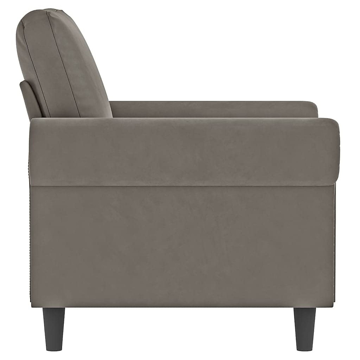 ULUYYUC Sofa Chair,Funky Sofa Modern Sofa Office Sofa Porch Sofa Living Room Furniture with Armrests Suitable for Living Room Apartment Home Office Light Gray 23.6" Velvet