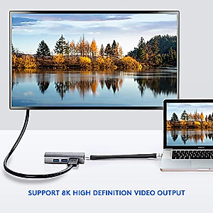 KETSOOBI Short USB 4 Cable, [5inch] Thunderbolt 4 with 40Gbps Data Transfer 100W PD Fast Charging 8K@60Hz, Compatible for iPhone 16 Pro Max, External SSD, Docking, eGPU Laptop
