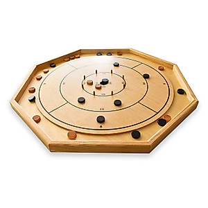 The Gold Standard Board - Traditional Octagon Crokinole Board Game Set