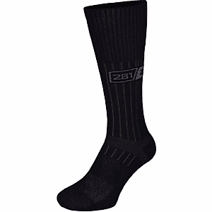 281Z Military Boot Socks - Tactical Trekking Hiking - Outdoor Athletic Sport (Black)(Medium 1 Pair)