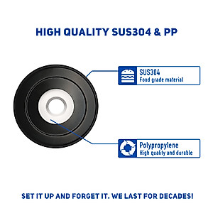 Welvzen 1/2" Thick Spacer for Tub Spout, Flange Trim Ring for Bath Faucet, Eschutcheon Cover Plate for Spigot with Split PVC Blocking Water, Shower Pipe Remodeling Sealer (304SUS-Matte Black)