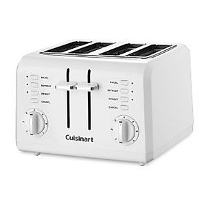 Cuisinart 4-Slice Toaster (CPT-142P1) and Electric Can Opener (CCO-50N) Bundle, White