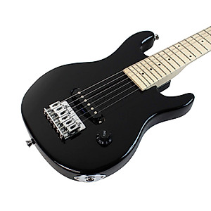 YMC 30" Kids Electric Guitar Pack With 5-Watt Amp, Gig Bag,Strap,Cable,Strings,Picks,and Wrench,Guitar Combo Accessory Kit-Black