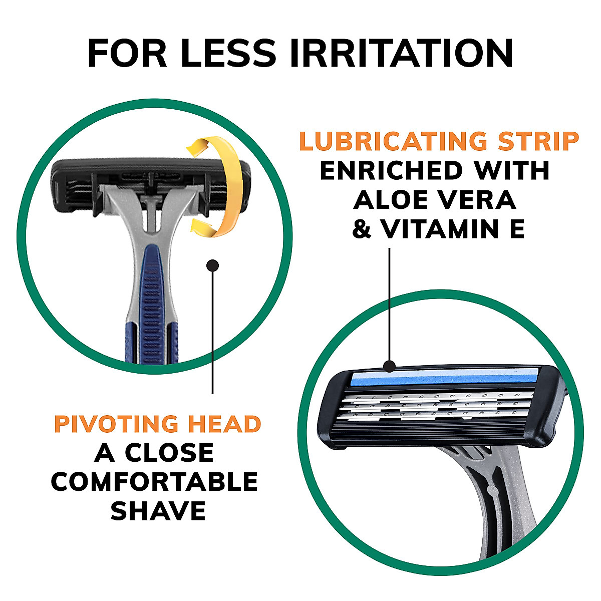 BIC Sensitive 3 Disposable Razors for Men With 3 Blades for Sensitive ...