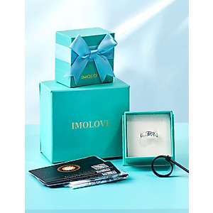 IMOLOVE Moissanite Engagement Ring,Moissanite Rings for Women Couples, 2CT Lab Created Simulated Round Diamond Engagement Rings Size 10